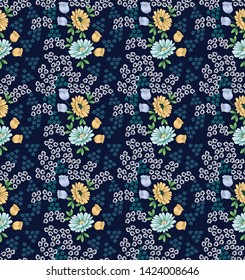 All Over Rose Vector Flowers Pattern Stock Vector (Royalty Free ...