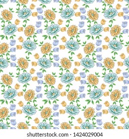 All Over Rose Vector Flowers Pattern Stock Vector (Royalty Free ...