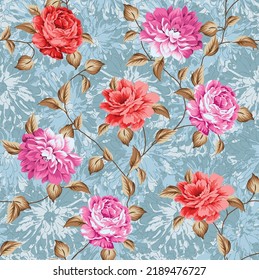 All Over Vector Flower Pattern On Stock Vector (Royalty Free ...