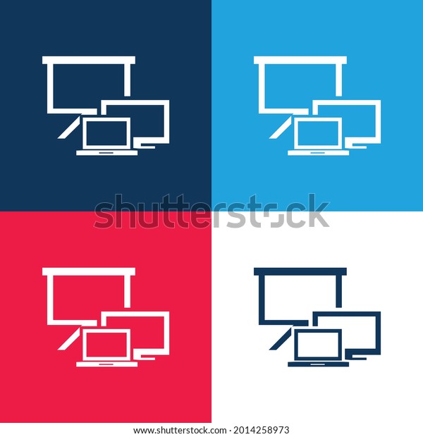 All Screens Sizes Symbol Blue Red Stock Vector (Royalty Free ...