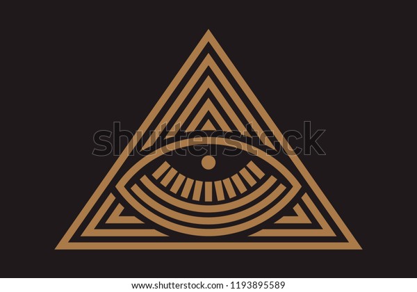 All Seeing Eye Delta Triangle Pyramid: เวกเตอร์สต็อก (ปลอดค่าลิขสิทธิ์ ...