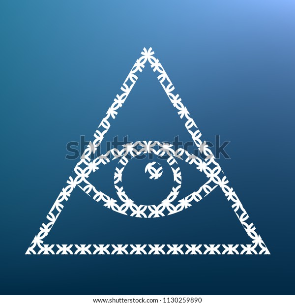 All Seeing Eye Pyramid Symbol Freemason Stock Vector (Royalty Free ...