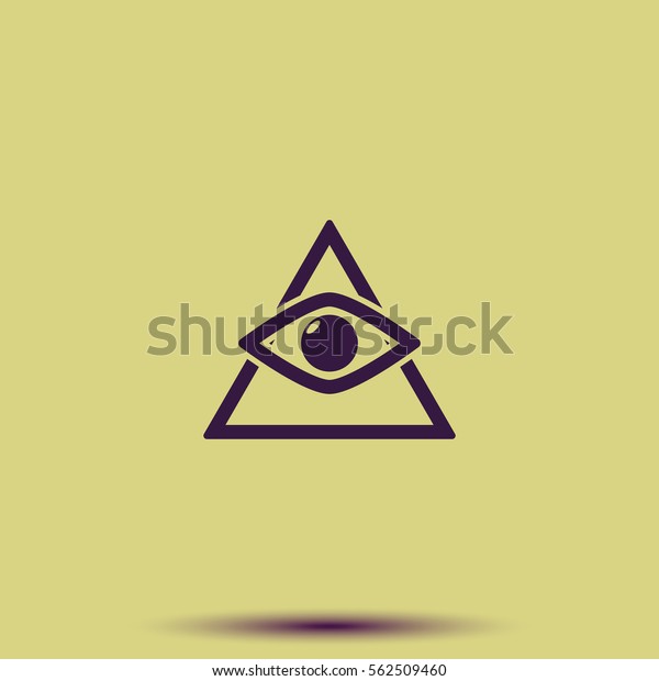 All Seeing Eye Symbol Simple Triangle Stock Vector (Royalty Free ...