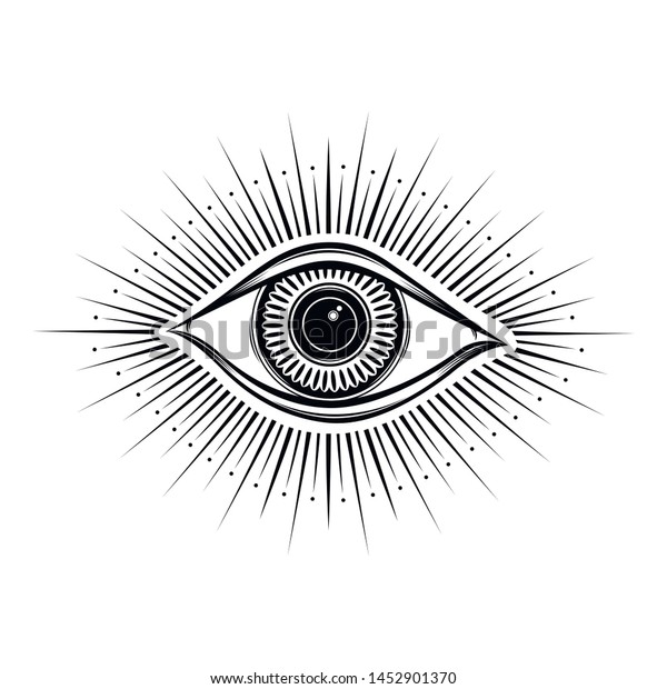 All Seeing Eye Symbol Vision Providence Stock Vector (Royalty Free ...