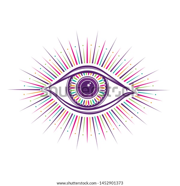 All Seeing Eye Symbol Vision Providence Stock-vektor (royaltyfri ...