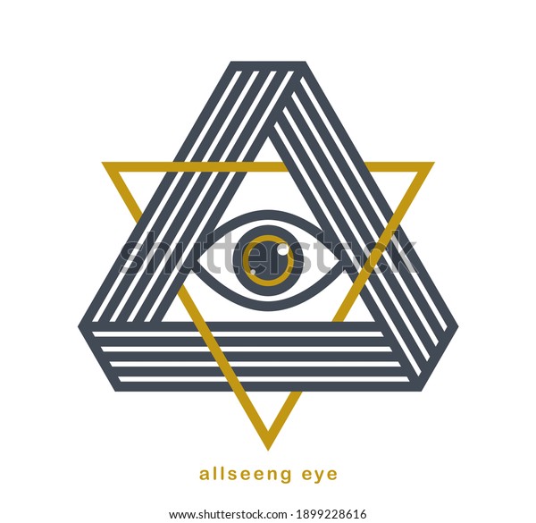 All Seeing Eye Triangle Pyramid Vector Stock Vector (Royalty Free ...