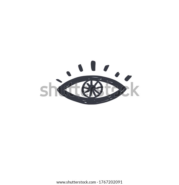 All Seeing Eye Vector Hand Drawn Stock Vector (Royalty Free) 1767202091 ...