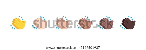 All Skin Tones Clapping Hands Gesture Stock Vector (Royalty Free ...