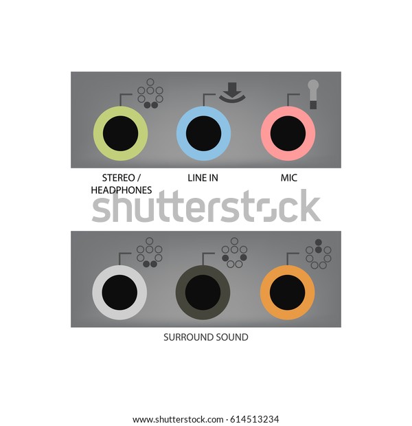 All Sound Input Output On White Stock Vector (Royalty Free) 614513234 ...