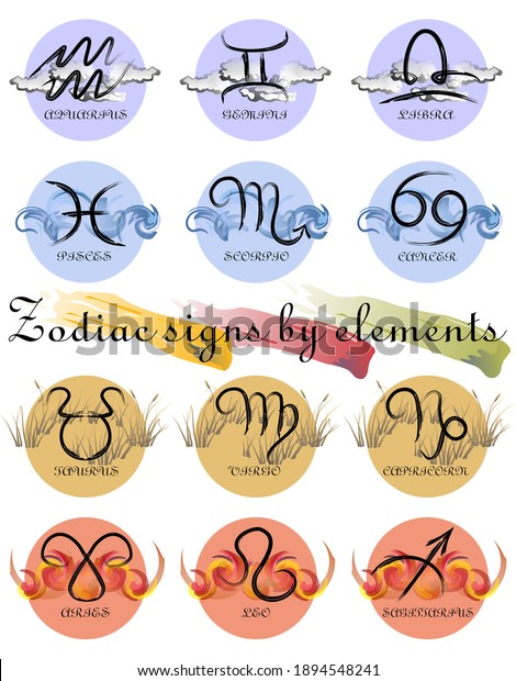 All Star Signs Different Colors On Stock Vector (Royalty Free ...