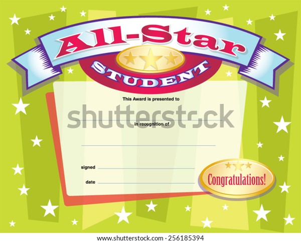 All Star Student Green Stock Vector (Royalty Free) 256185394 | Shutterstock