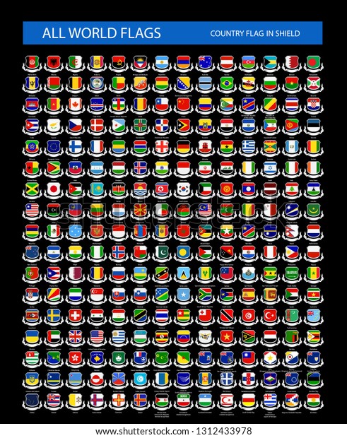 All World Country Flags Shield Icons: Vector có sẵn (miễn phí bản quyền ...