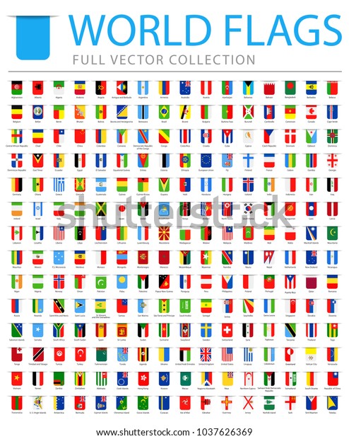 All World Flags Set - New Additional List of Countries and Territories ...