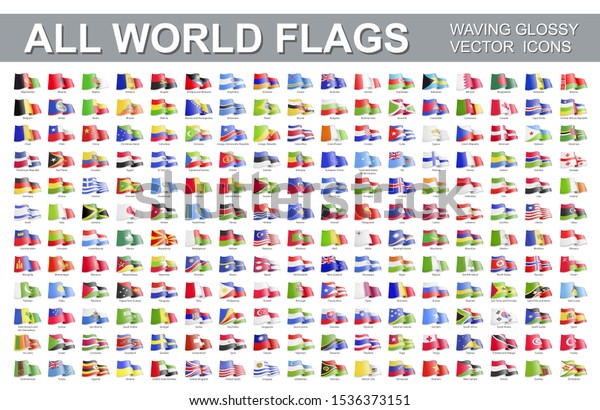 All World Flags Vector Set Waving Stock Vector (Royalty Free ...