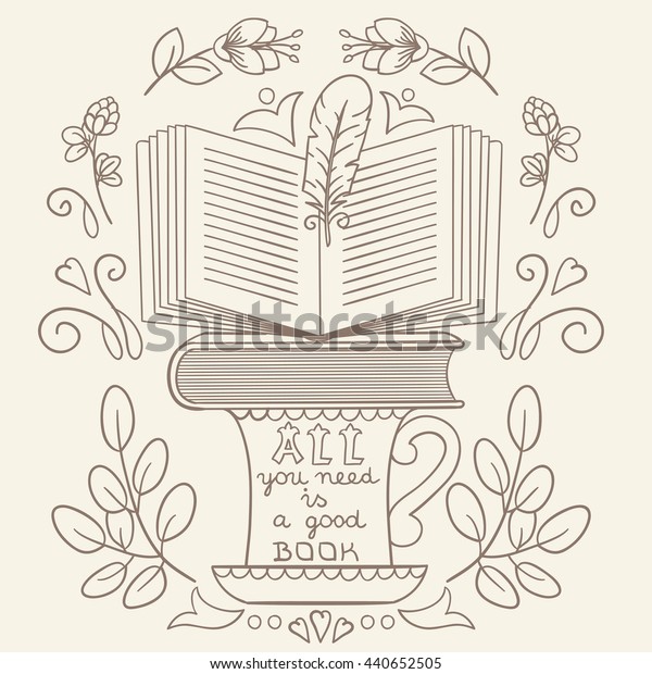 All You Need Good Book Hand Stock Vector (Royalty Free) 440652505 ...