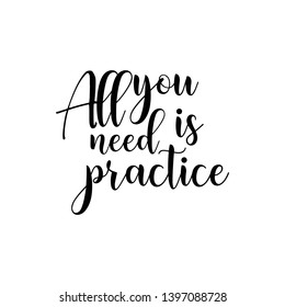 All You Need Practice Hand Lettering Stock Vector (Royalty Free ...