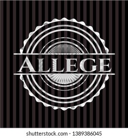 Allege Silver Badge Emblem Vector Illustration Stock Vector (Royalty ...