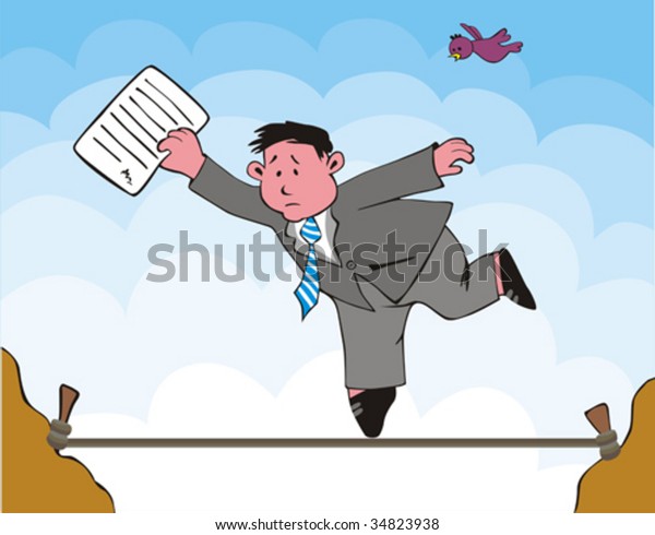 The Allegorical scene of the businessman, which risks. Weakness, vagary ...