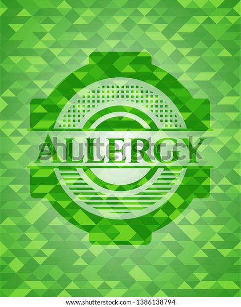 Allergy Green Emblem Triangle Mosaic Background Stock Vector (Royalty ...