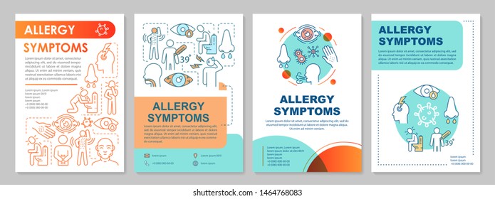 Allergy Symptoms Brochure Template Layout Reaction Stock Vector ...