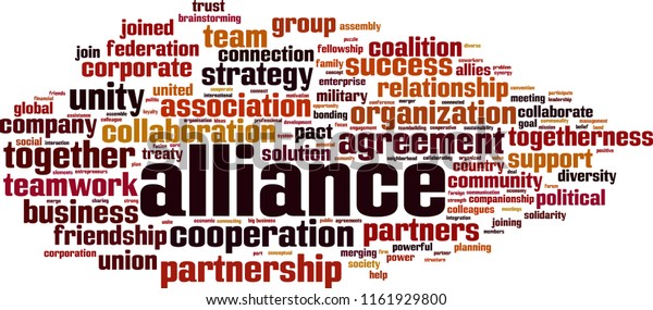Alliance Word Cloud Concept Vector Illustration Stock Vector (Royalty ...