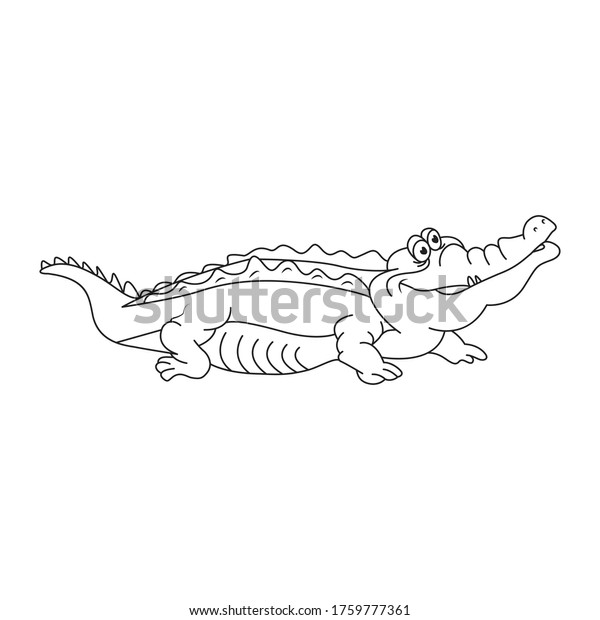Alligator line art. continuous line drawing. line art vector logo ...