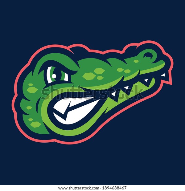 Alligator Sports Vector Mascot Logo Illustration Stock Vector (Royalty ...