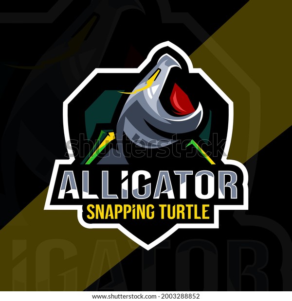 Alligator Turtle Mascot Logo Templates Design 库存矢量图（免版税）2003288852 ...