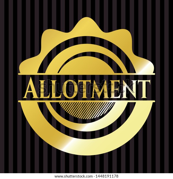 Allotment Golden Badge Emblem Vector Illustration Stock Vector (Royalty ...