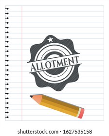 Allotment Pencil Draw Vector Illustration Detailed Stock Vector ...