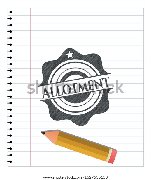 Allotment Pencil Draw Vector Illustration Detailed Stock Vector ...