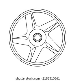 Alloy Wheel Front View Icon Engine Stock Vector (Royalty Free ...