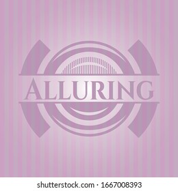 Alluring Vintage Pink Emblem Vector Illustration Stock Vector (Royalty ...