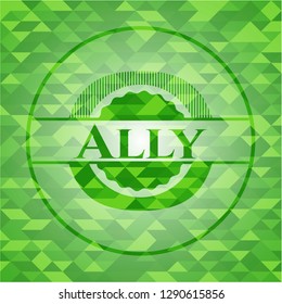 Man Made Green Emblem Triangle Mosaic Stock Vector (Royalty Free) 733560373