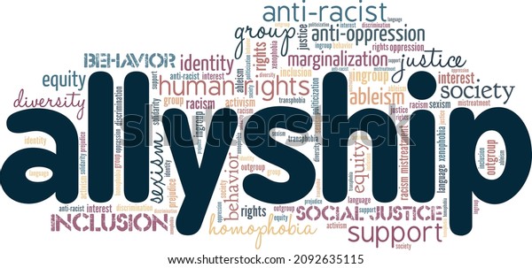 Allyship Conceptual Vector Illustration Word Cloud Stock Vector ...