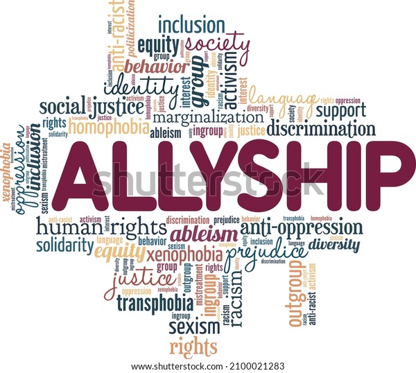 Allyship Conceptual Vector Illustration Word Cloud Stock Vector ...