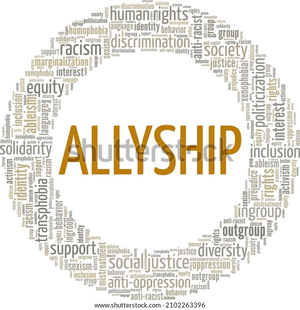 Allyship Conceptual Vector Illustration Word Cloud Stock Vector ...