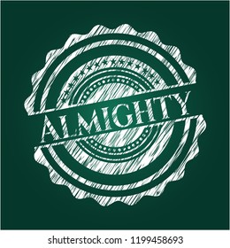Almighty Written On Chalkboard Stock Vector (Royalty Free) 1199458693 ...