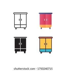 Almirah Icon Vector Different Style Design Stock Vector (Royalty Free ...
