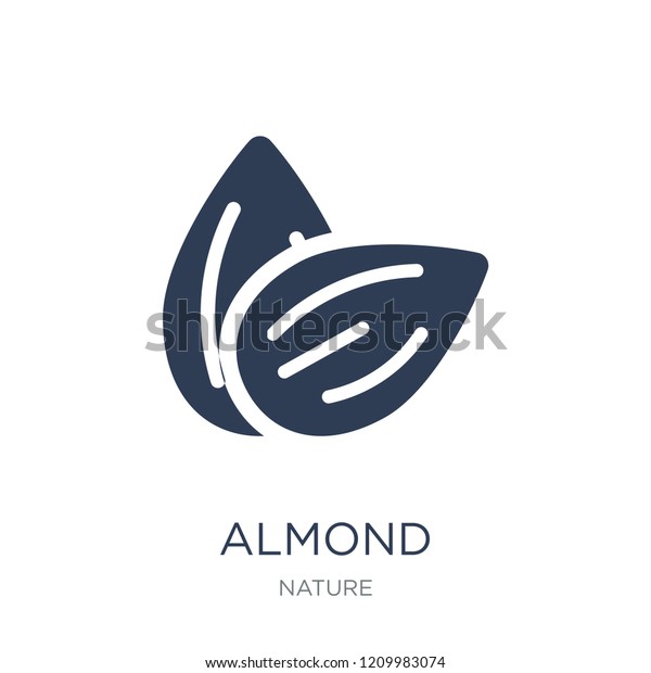 Almond Icon Trendy Flat Vector Almond Stock Vector (Royalty Free ...