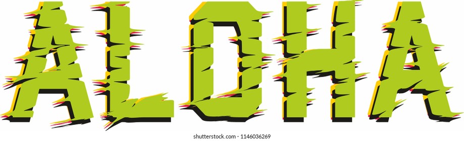 Aloha Graphic Design Vector Art Stock Vector (Royalty Free) 1146036269 ...