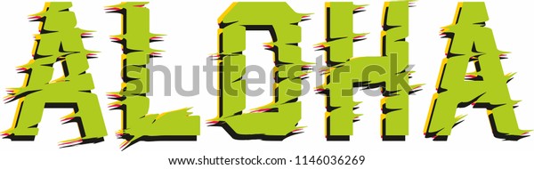Aloha Graphic Design Vector Art Stock Vector (Royalty Free) 1146036269 ...
