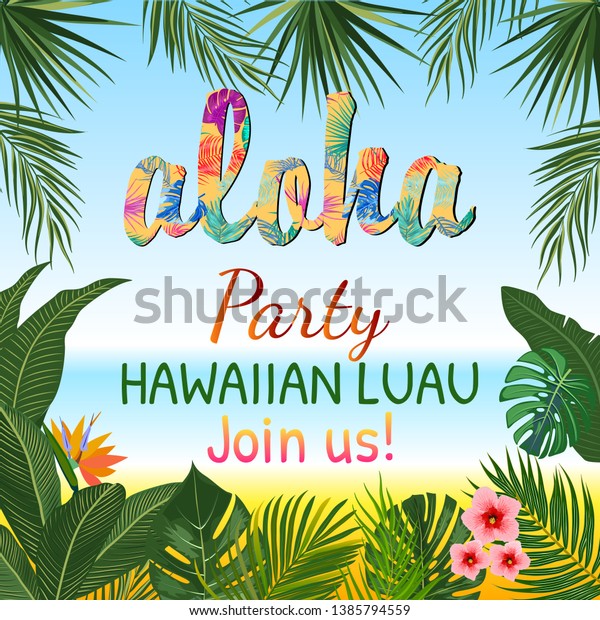 Aloha Hawaii Best Creative Design Poster: vector de stock (libre de ...