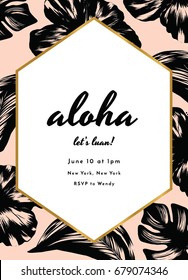 Aloha Party Invitation Design Stock Vector (Royalty Free) 679074346 ...