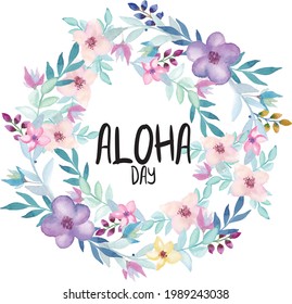 Aloha Vector Illustration Isolated On White Stock Vector (Royalty Free ...