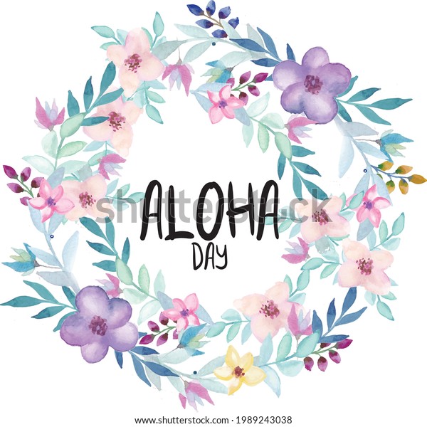 Aloha Vector Illustration Isolated On White Stock Vector (Royalty Free ...