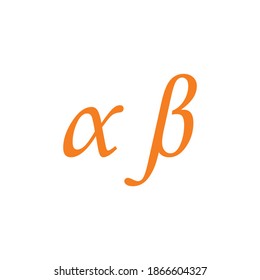 Alpha Beta Icon Vector Greek Alphabet Stock Vector (Royalty Free ...