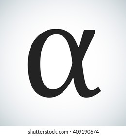 Alpha Latin Symbol Vector Sign Icon Stock Vector (Royalty Free ...