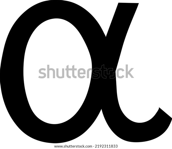 Alpha Latin Symbol Vector Sign Icon Stock Vector (Royalty Free ...
