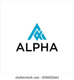 Alpha Logo Design Letter Vector Stock Vector (Royalty Free) 2036032661 ...